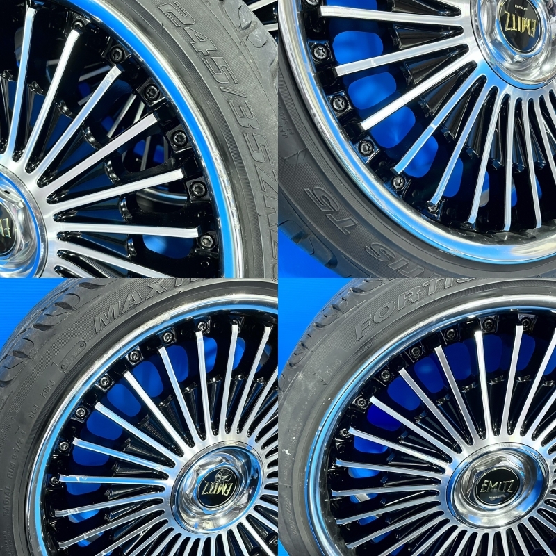 【傷や汚れあり】格安スタート WORK EMITZ 20インチ 9.5J+56 5H114.3 MAXTREK FORTIS T5 245 ...